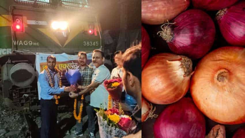 Onion Prices: प्याज से भरे 42 डिब्बों को लेकर ‘कांदा एक्सप्रेस’ दिल्ली पहुंची, थोक बाजारों में ...