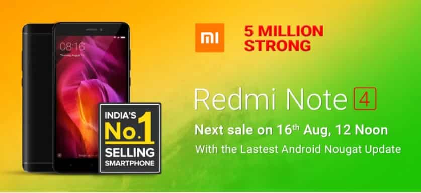 Flipkart to sell Xiaomi Redmi Note 4 with latest Android Nougat update ...
