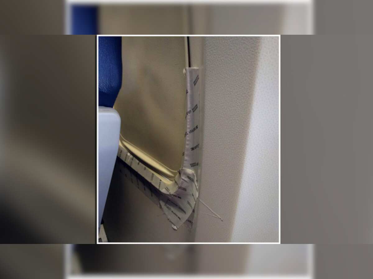 This airline used tape to fix plane's damaged window; check photo | Zee ...