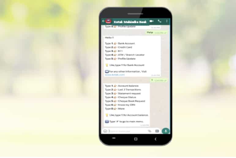 WhatsApp is your new bank! Kotak Mahindra, Saraswat Co-operative Bank ...
