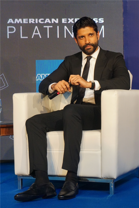 Farhan Akhtar at American Express Platinum card launch in New Delhi ...