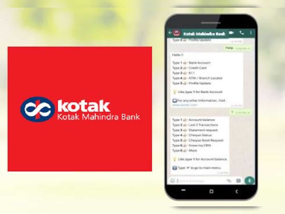 Kotak Mahindra Bank WhatsApp banking service: Here is how to use it ...