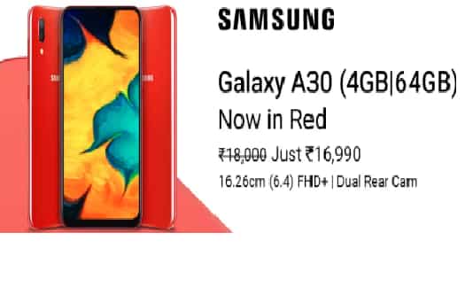 Samsung A30 red variant launched - Check features, prices here