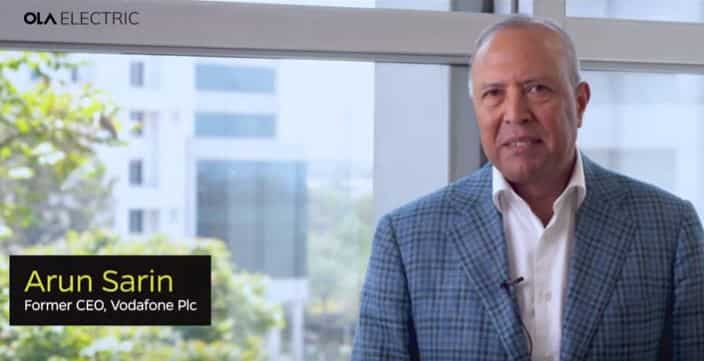Ola Electric Mobility brings former CEO of Vodafone Arun Sarin on its Board