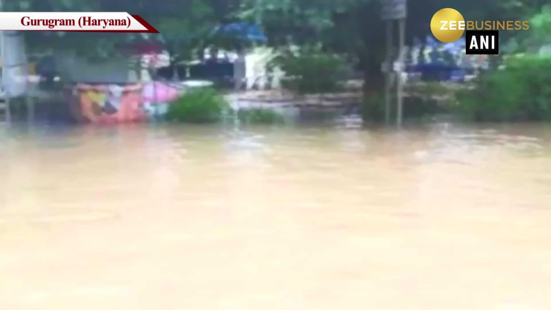 Heavy rain causes Waterlogging, traffic jam in Gurugram
