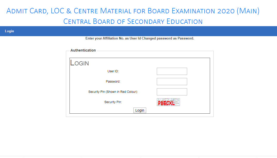 Cbse Admit Card 2020 Hall Card For Class 10th Class 12th Released For