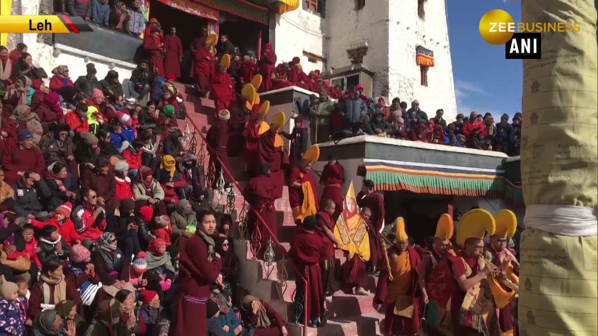 Sea of devotees throng to Leh Monastery to witness 'Spituk Gustor'