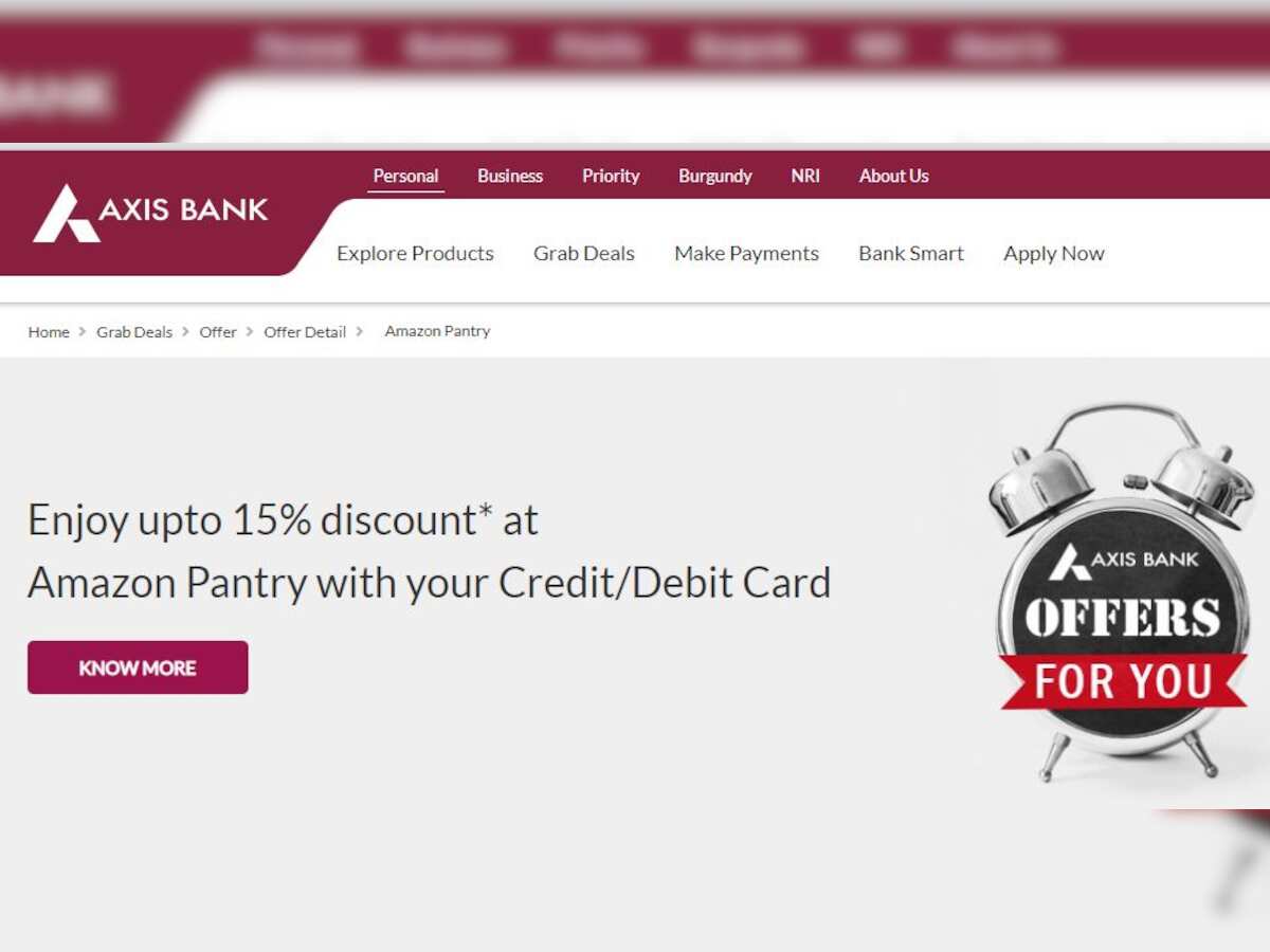 Axis Bank debit card, credit card users alert! Get up to 15% discount ...
