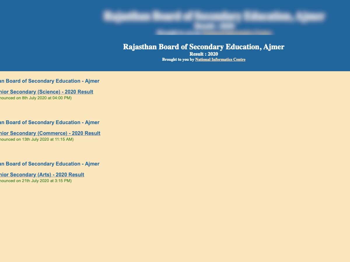 RBSE 10th Result 2020: Date, time, list of websites, how to check ...