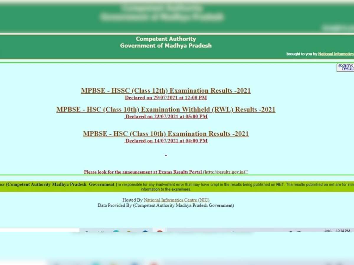 MP Board MPBSE class 12 Result 2021 ANNOUNCED, NO student FAILED - see ...