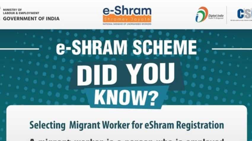 e-Shram Portal: Selecting 'Migrant Worker' option for registration ...