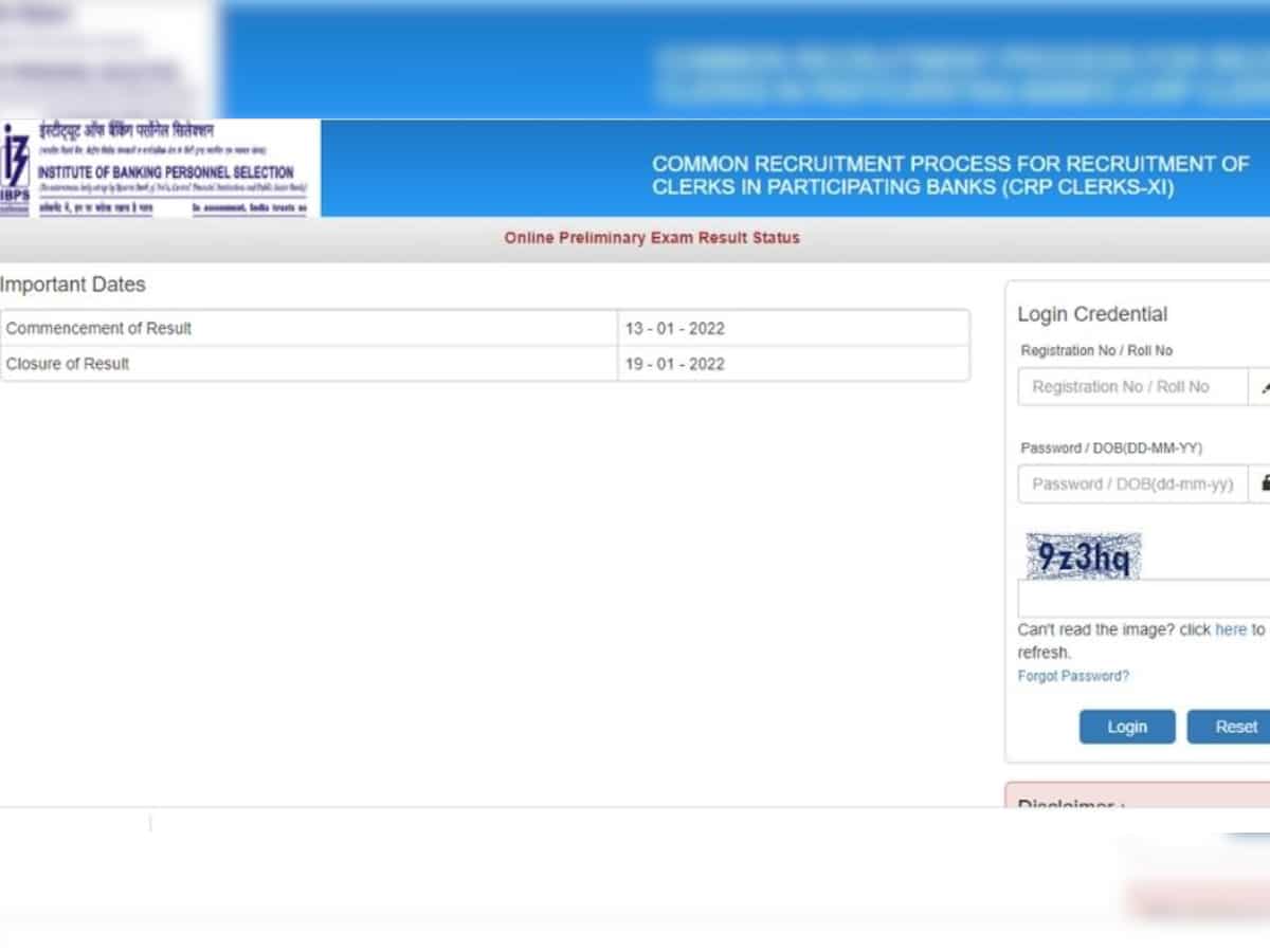 IBPS clerk prelims result 2021 released at ibps.in: Know how to ...