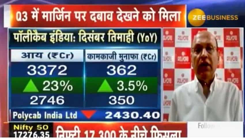 Polycab India likely to grow 15% next year: Inder T Jaisinghani, CMD