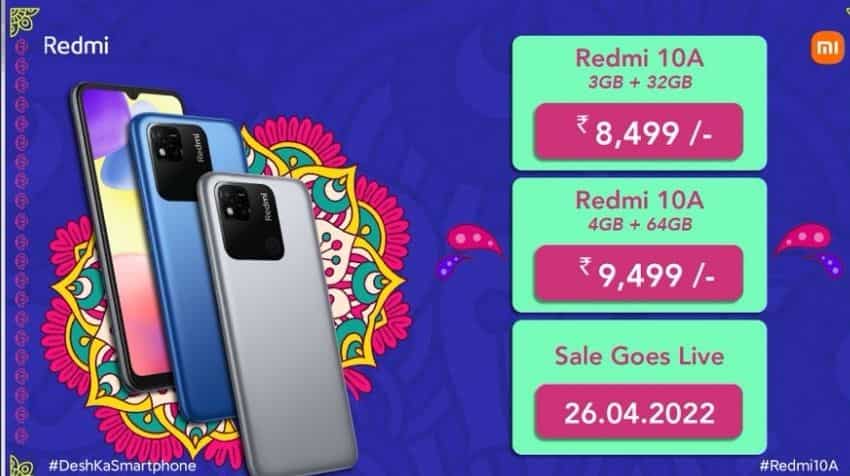 Redmi 10A price in India starts at Rs 8,499; check specifications, when ...