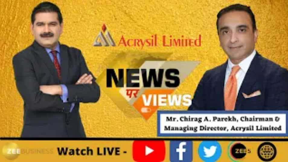 News Par Views: Acrysil Limited, CMD, Chirag Parekh In Conversation With Anil Singhvi | Zee Business