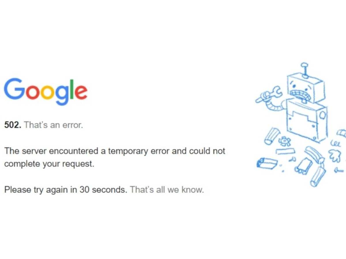 Google down: Global outage! Google's search engine not working for ...