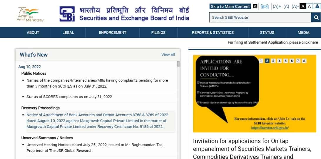 Sebi's grievance redressal platform SCORES disposes of 2,245 complaints ...