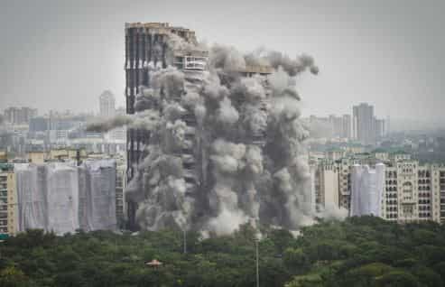 Highlights! Noida Supertech Twin Towers Demolished: More than 100-metre ...