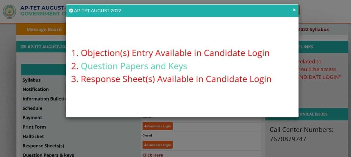 AP TET Answer Key 2022 released on aptet.apcfss.in: Steps to raise ...