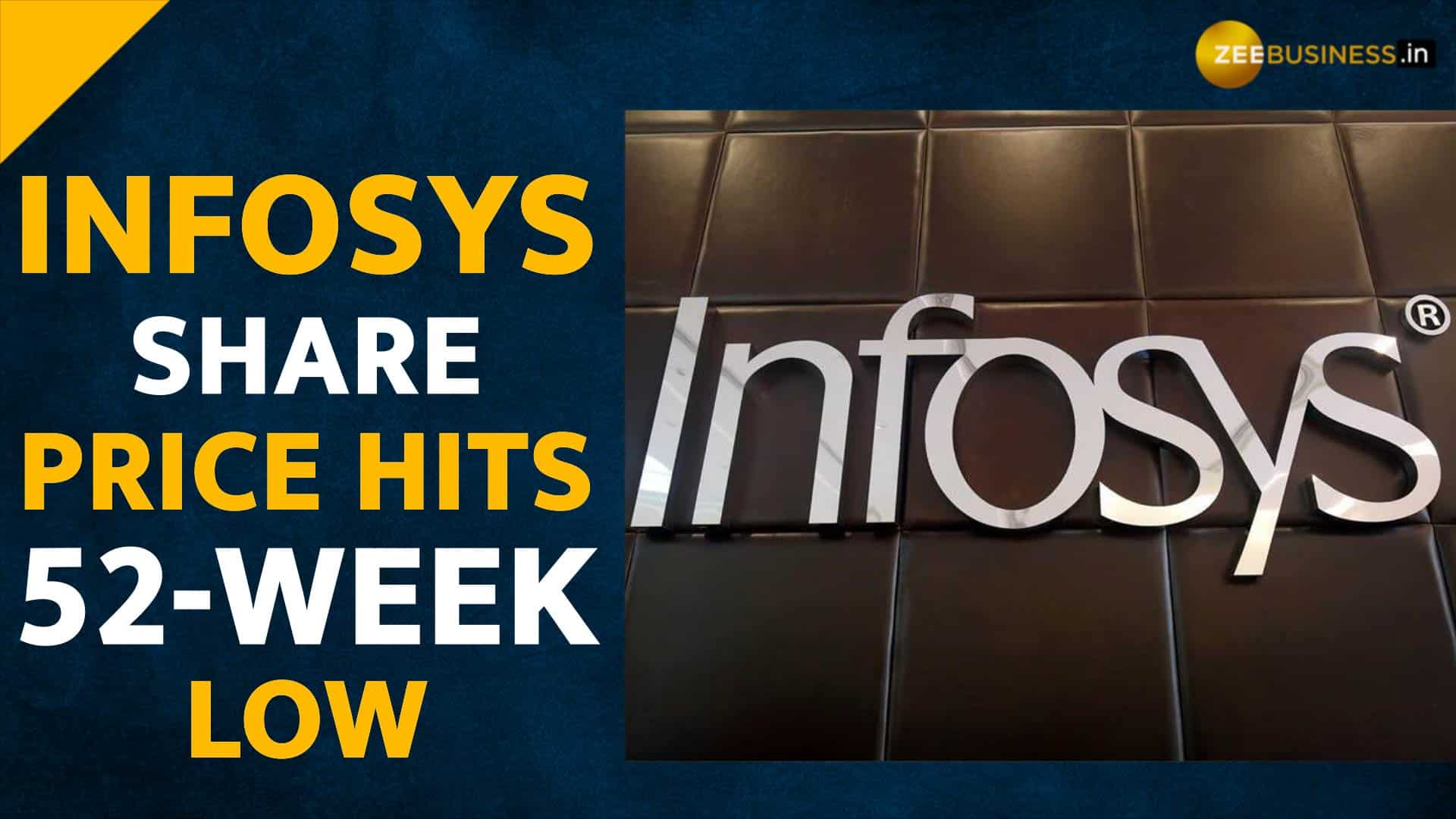 Infosys shares ended in red; hits 52-week low | Zee Business