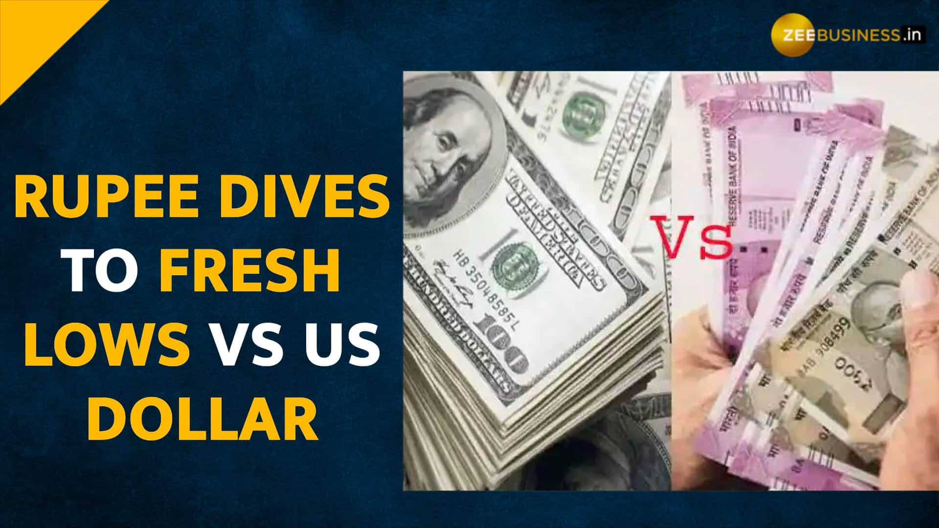 Rupee at fresh lifetime low; dip below 83-mark for first time | Zee ...