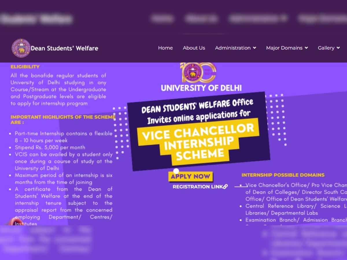 Delhi University Internship Scheme 2022: Check work hours, stipend ...