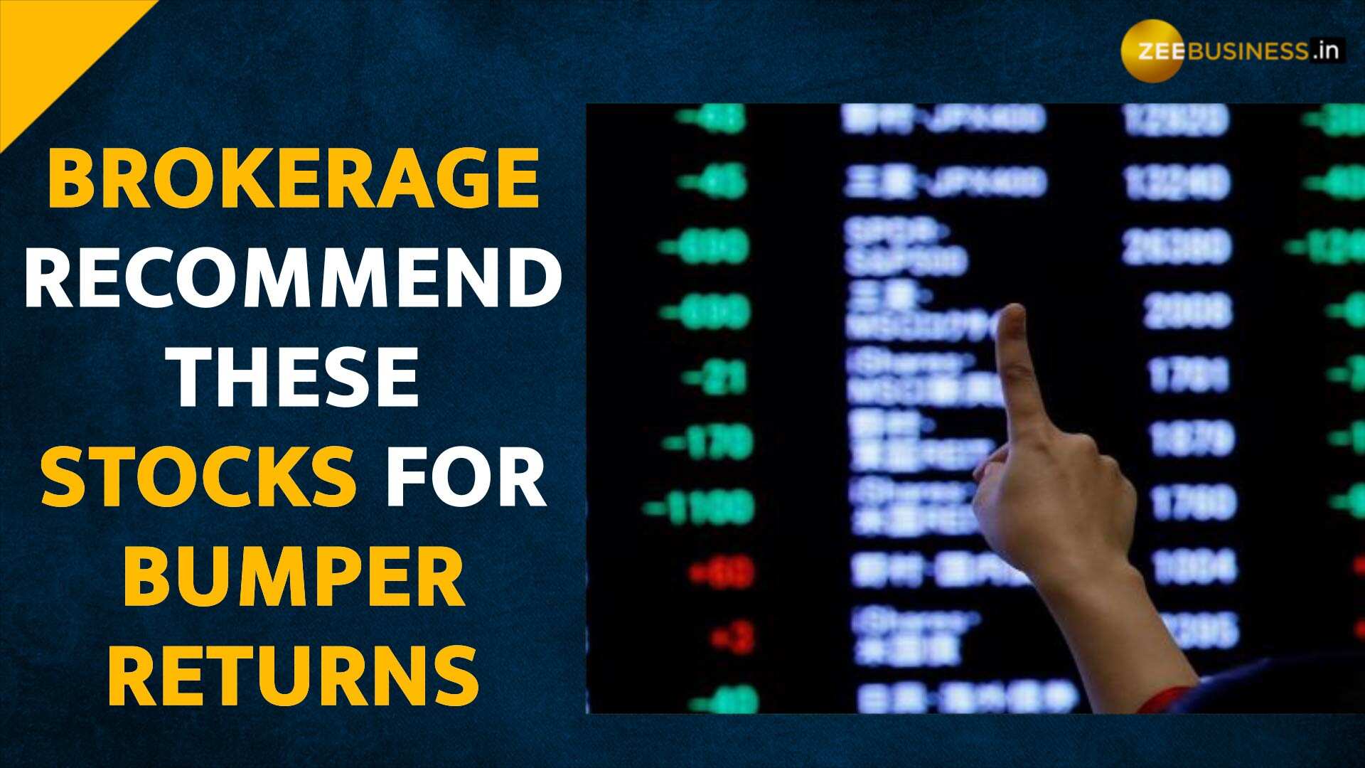 Stocks To Buy: Brokerage Recommend THESE Stocks For Bumper Returns - Check The Target Price Here ...
