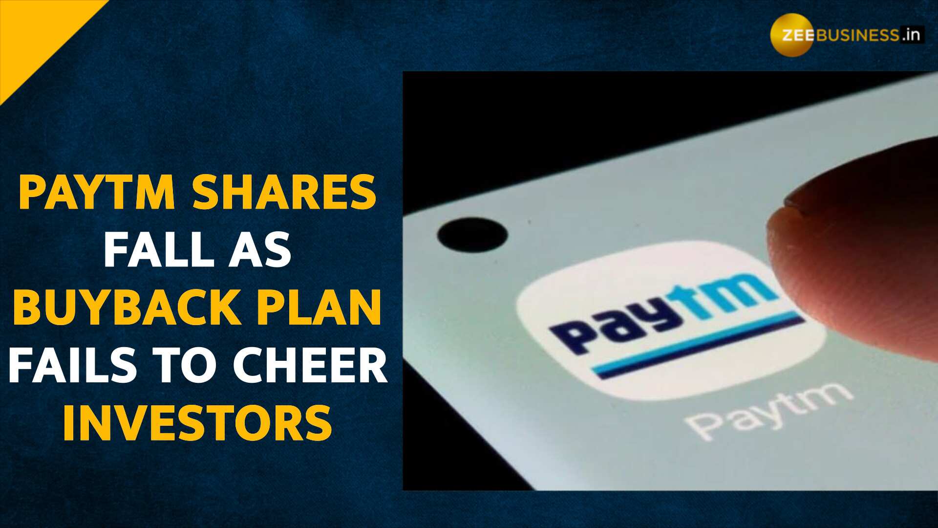 Paytm shares fall as buyback plan fails to impress investors ...