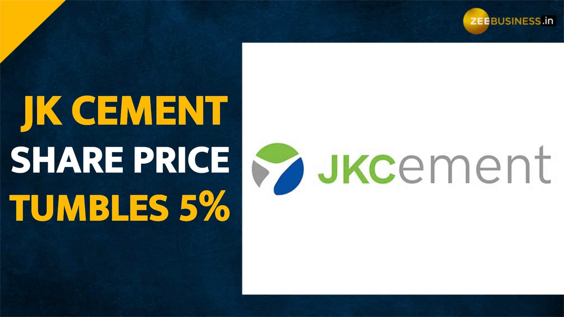 JK Cement shares plunge 5% intraday post it announces to foray into the ...