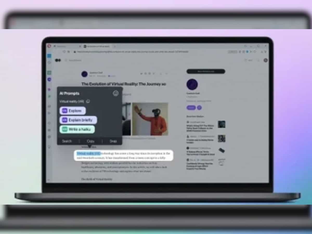 Opera adds ChatGPT, AI summarization features to its browser | Zee Business