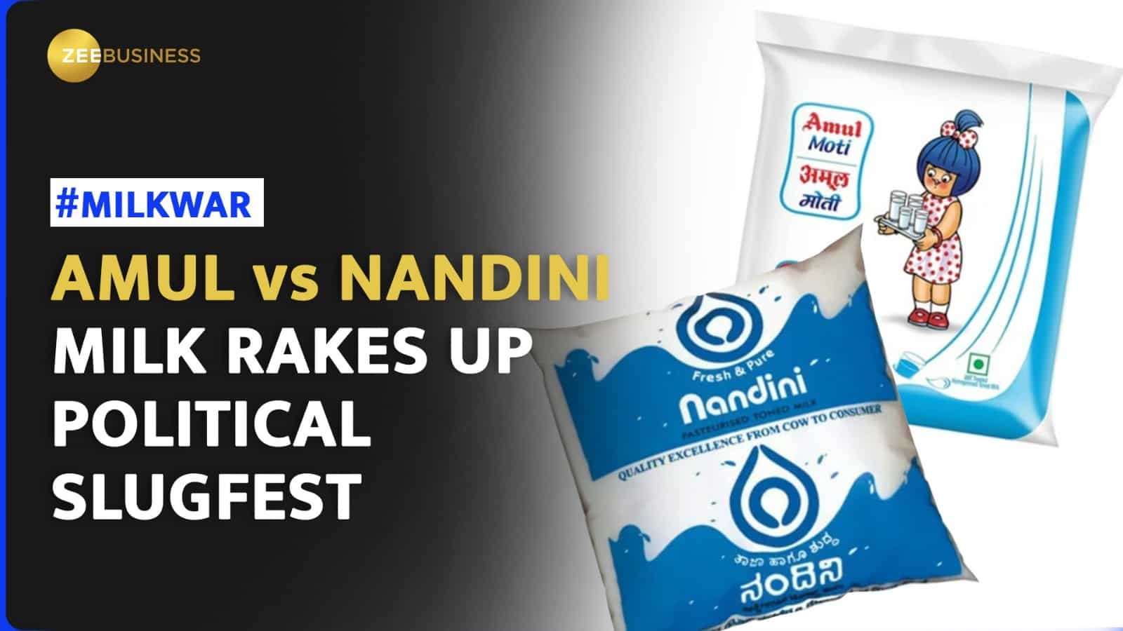 Amul vs Nandini Row: Milk war heats up in Karnataka ahead of the polls | Zee Business