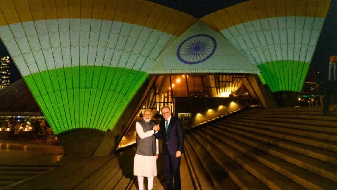 Sydney Harbour, Opera House Sparkle In Tricolour As PM Modi Wraps Up Australia Tour | Zee Business