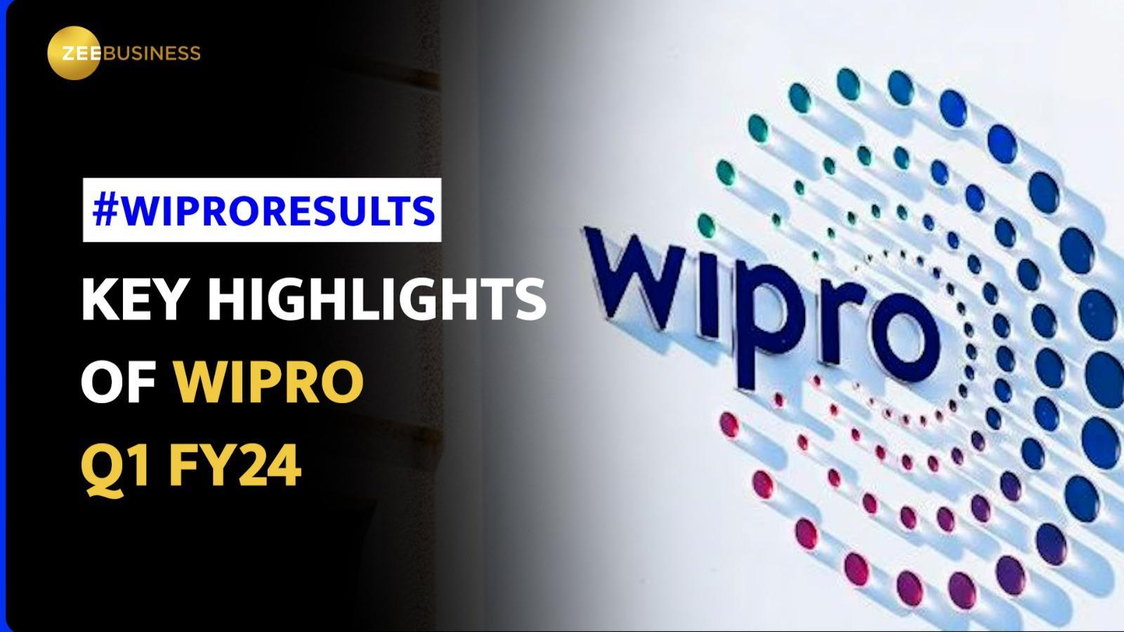 Wipro Q1 Results: Consolidated net profit rises 11.95% to Rs 2,870 crore | Zee Business