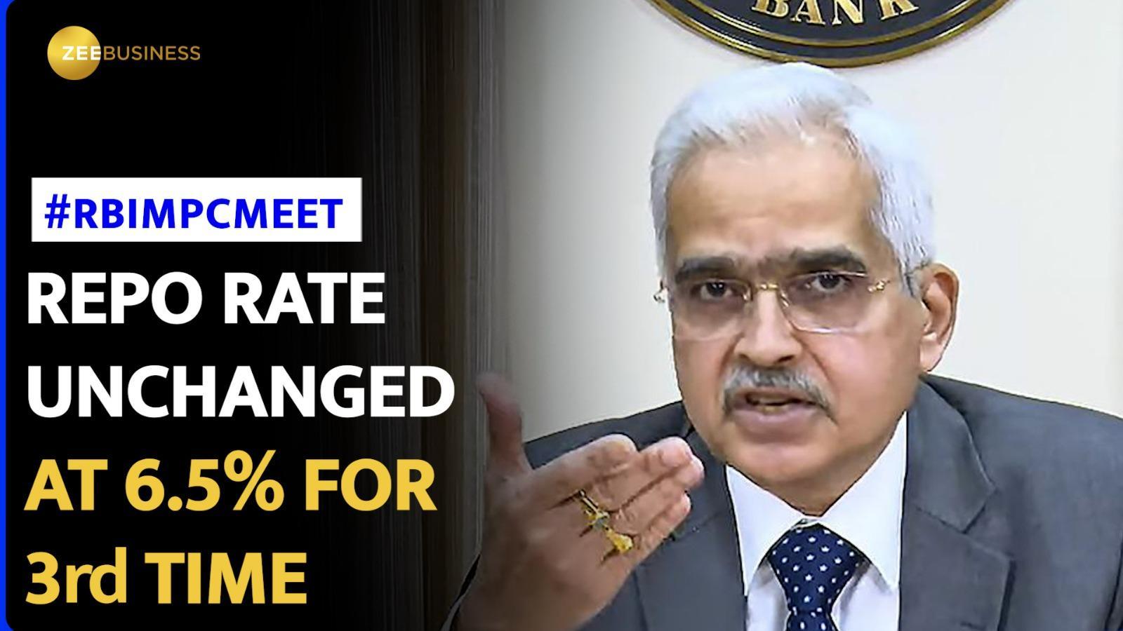 RBI MPC keeps repo rate unchanged at 6.5%; raises inflation forecast to ...