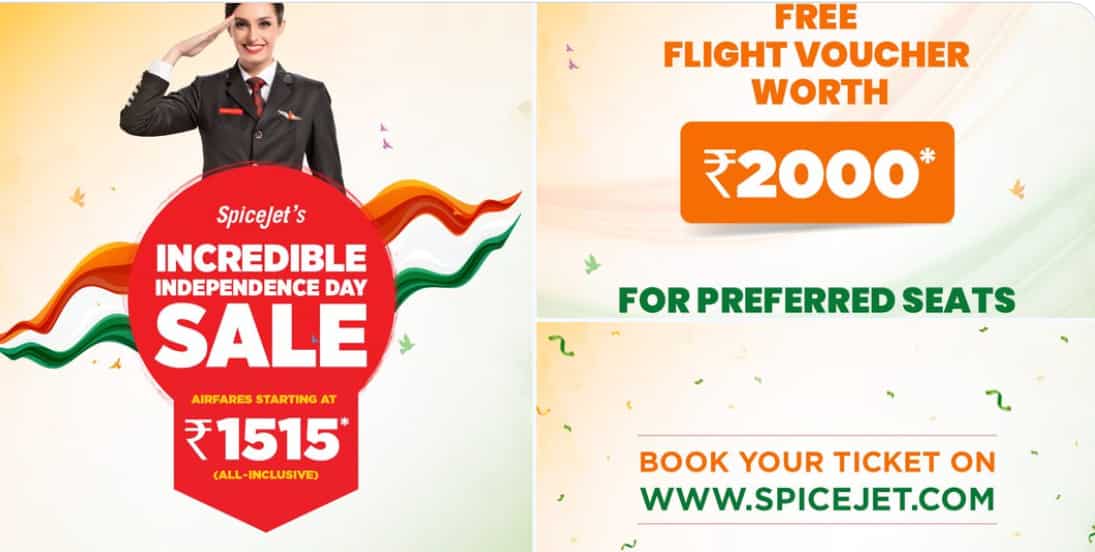 SpiceJet Incredible Independence Day sale: Airfares start at just Rs ...