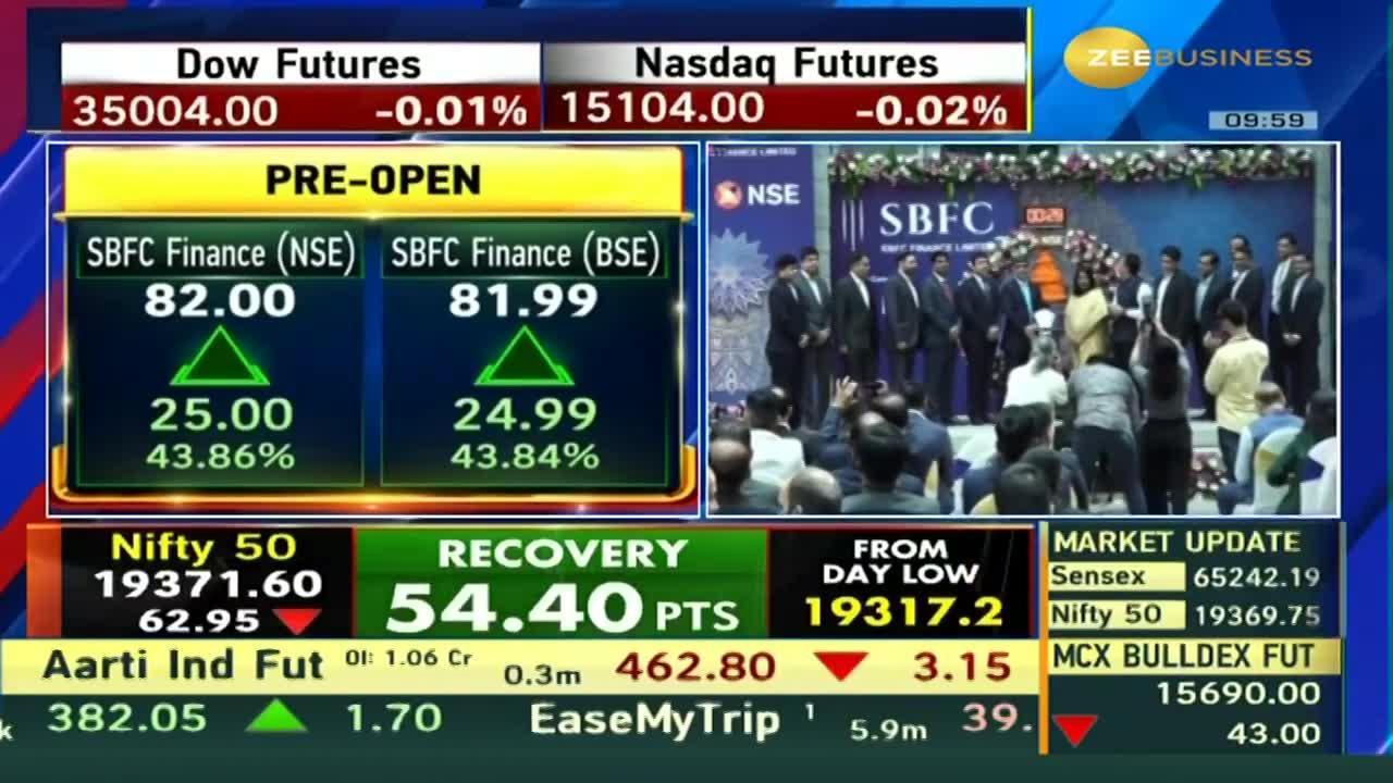 SBFC Finance IPO Listing : SBFC Finance listed at around 44% premium ...