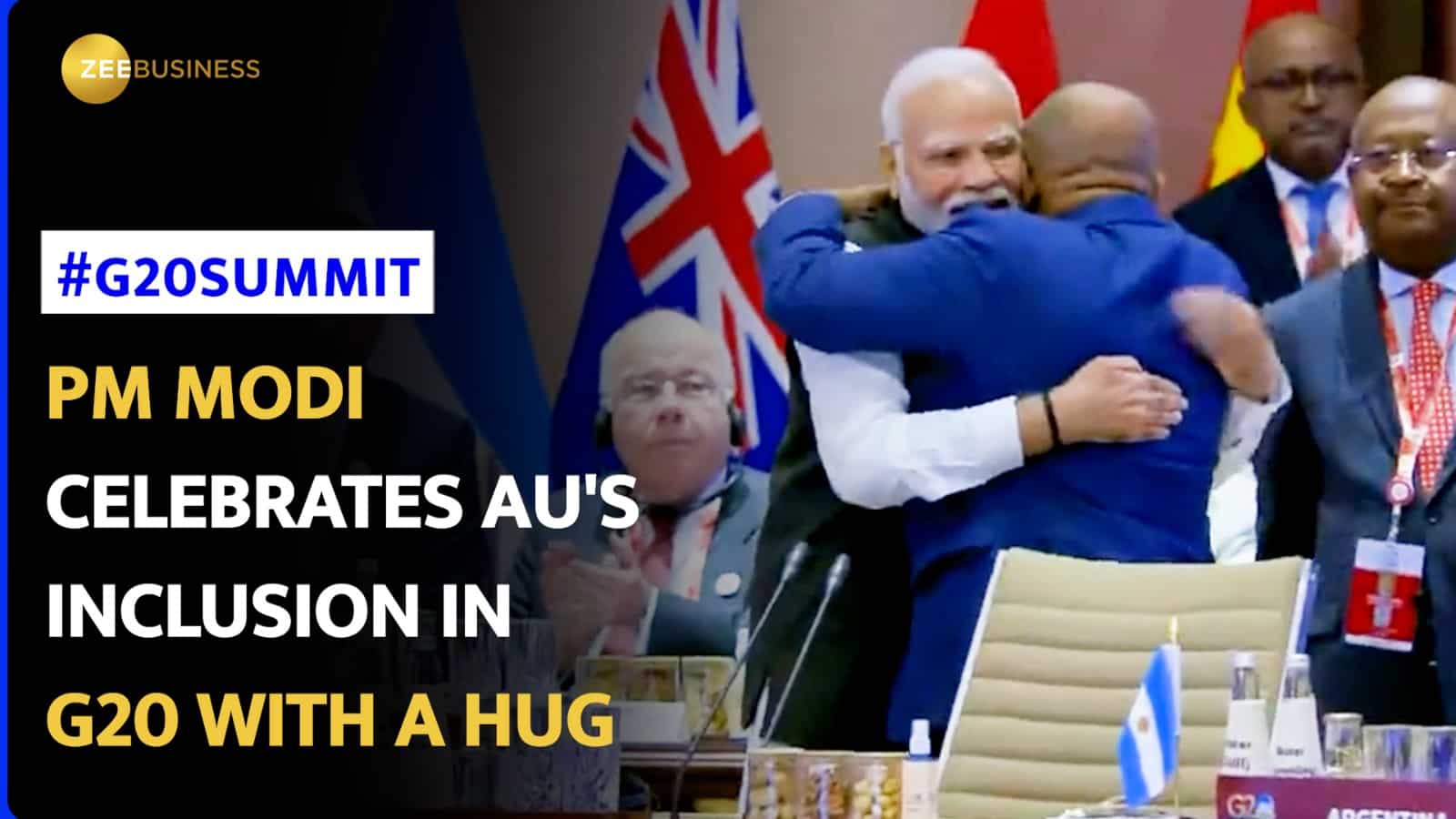 PM Modi's Historic Hug for AU Chief Seals Deal to Make AU a G20 ...