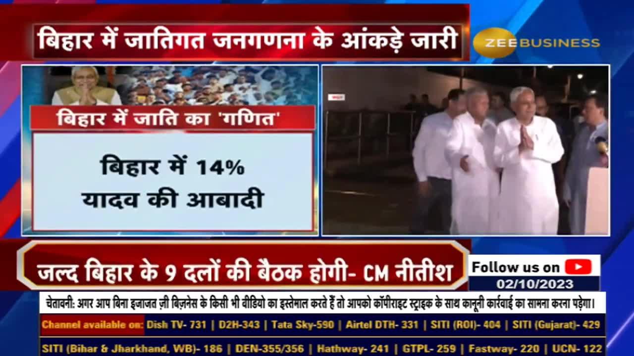 Bihar caste census results out, OBCs form 63% of population, General 16 ...