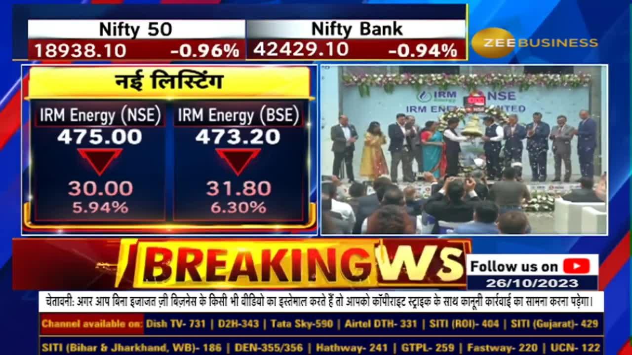 Investor Alert: IRM ENERGY's Weak Stock Listing at BSE and NSE | IRM ENERGY की कमजोर लिस्टिंग ...