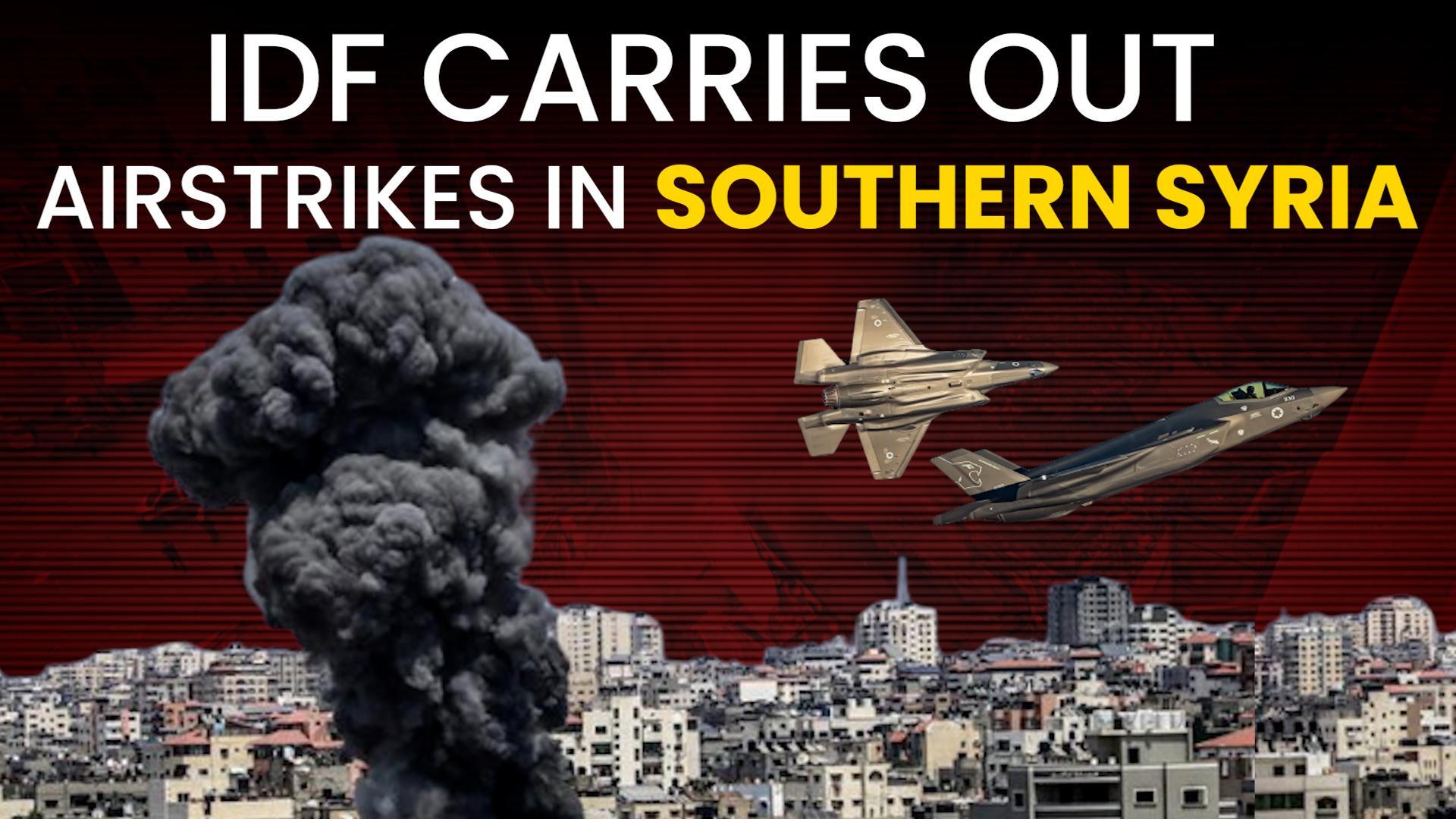 IDF strikes southern Syria in response to rocket fire during the ...