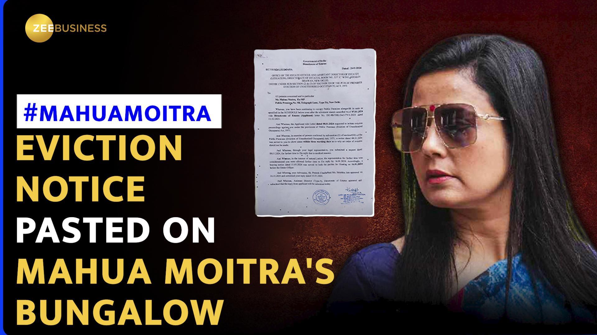 Eviction Notice Served on Former MP Mahua Moitra in Delhi Bungalow Case | Zee Business