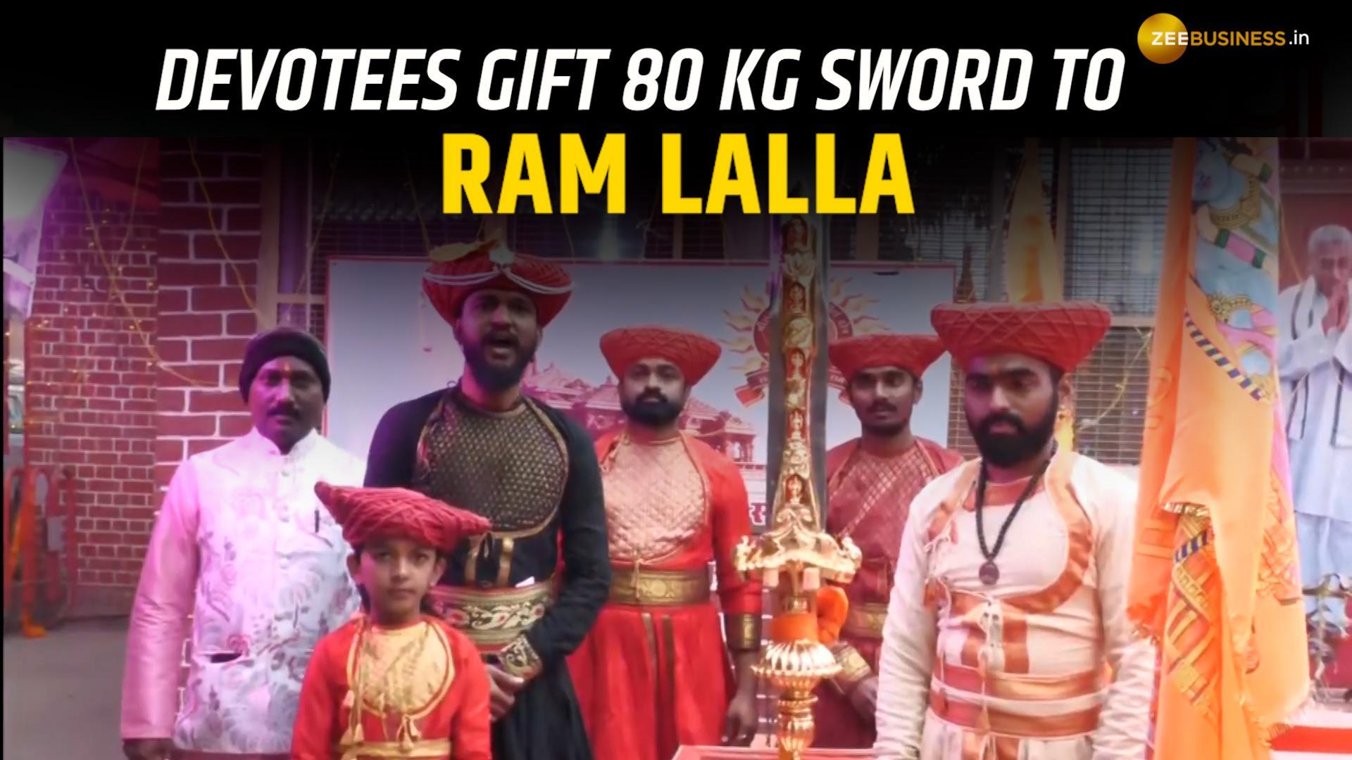 7-Foot Sword Delivered to Lord Ram Lalla by Maharashtra Devotees | Ram ...