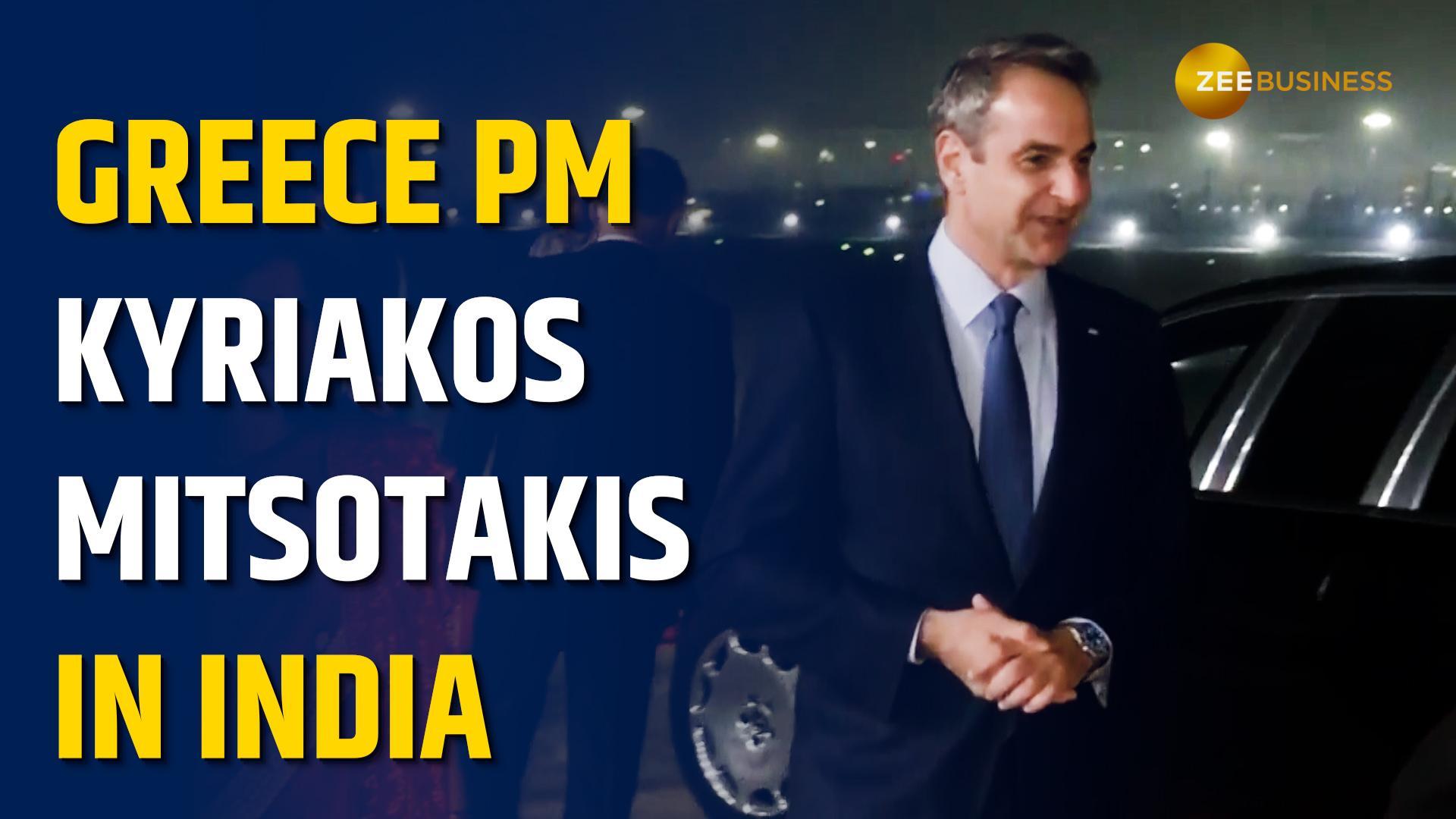 Greece Prime Minister Kyriakos Mitsotakis Arrives in India for Raisina ...