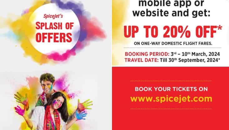 SpiceJet Splash of Offers for Holi: How you can book your flight ...