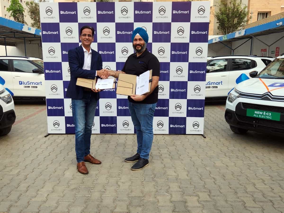 Citroen partners with BluSmart Mobility to deploy 4,000 e-C3 electric ...