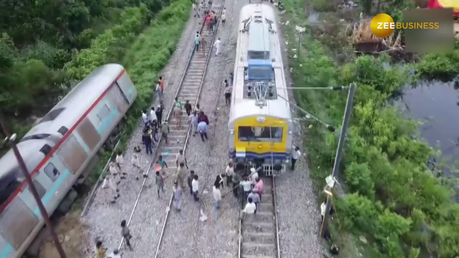 UP: Aerial visuals of Gonda Train accident show severe damage at the accident site | Zee Business