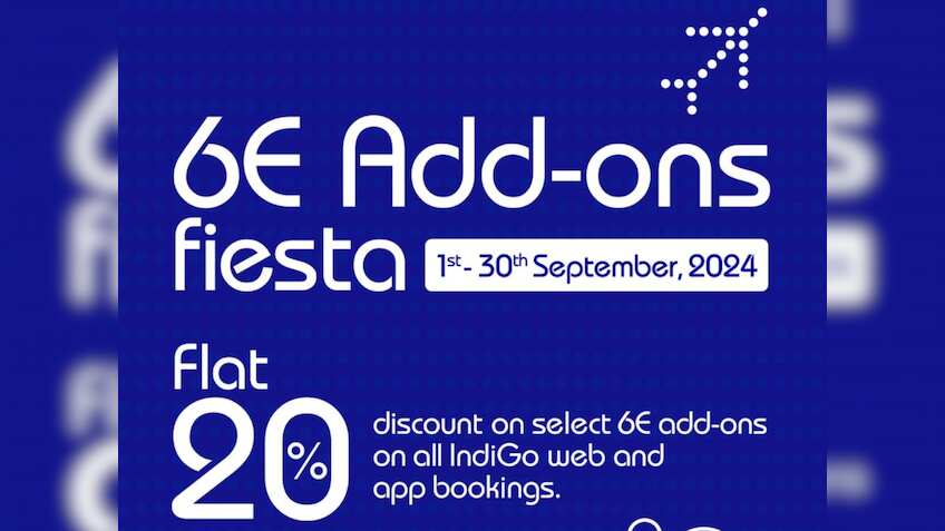 IndiGo launches month-long 'Add-ons Fiesta' offering flat 20% discount ...