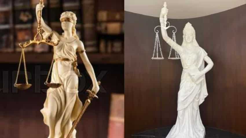 Colonial era practice changes as Lady Justice in Supreme Court library ...