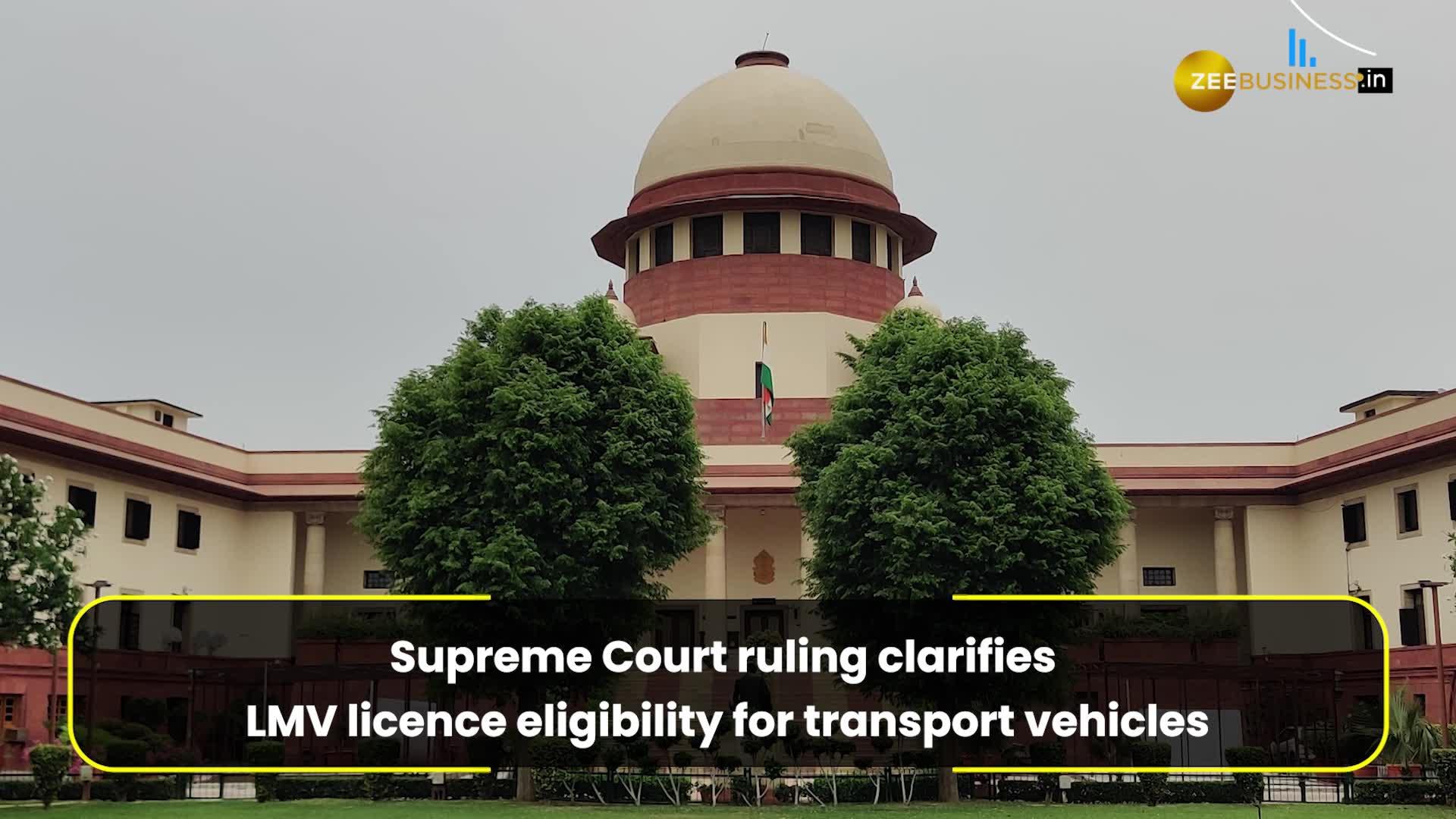 Big relief for LMV driving license holders: Supreme Court permits to ...