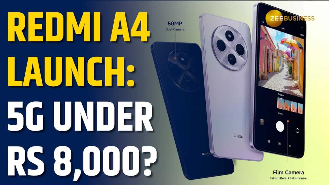 Redmi A4 5G Launched at Rs 8,499 with Snapdragon 4s Gen 2 Processor | Zee Business